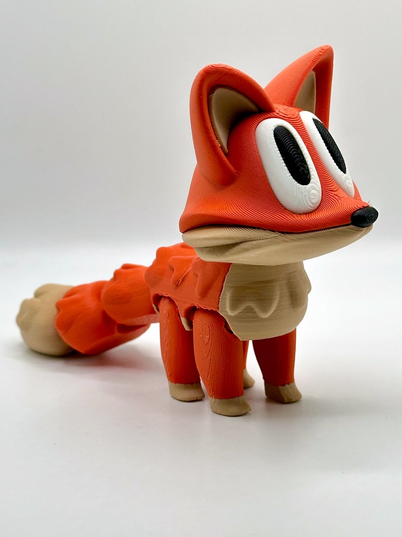 Blob Fox With Flexible Body and Turning Head Charming Adorable 3D ...