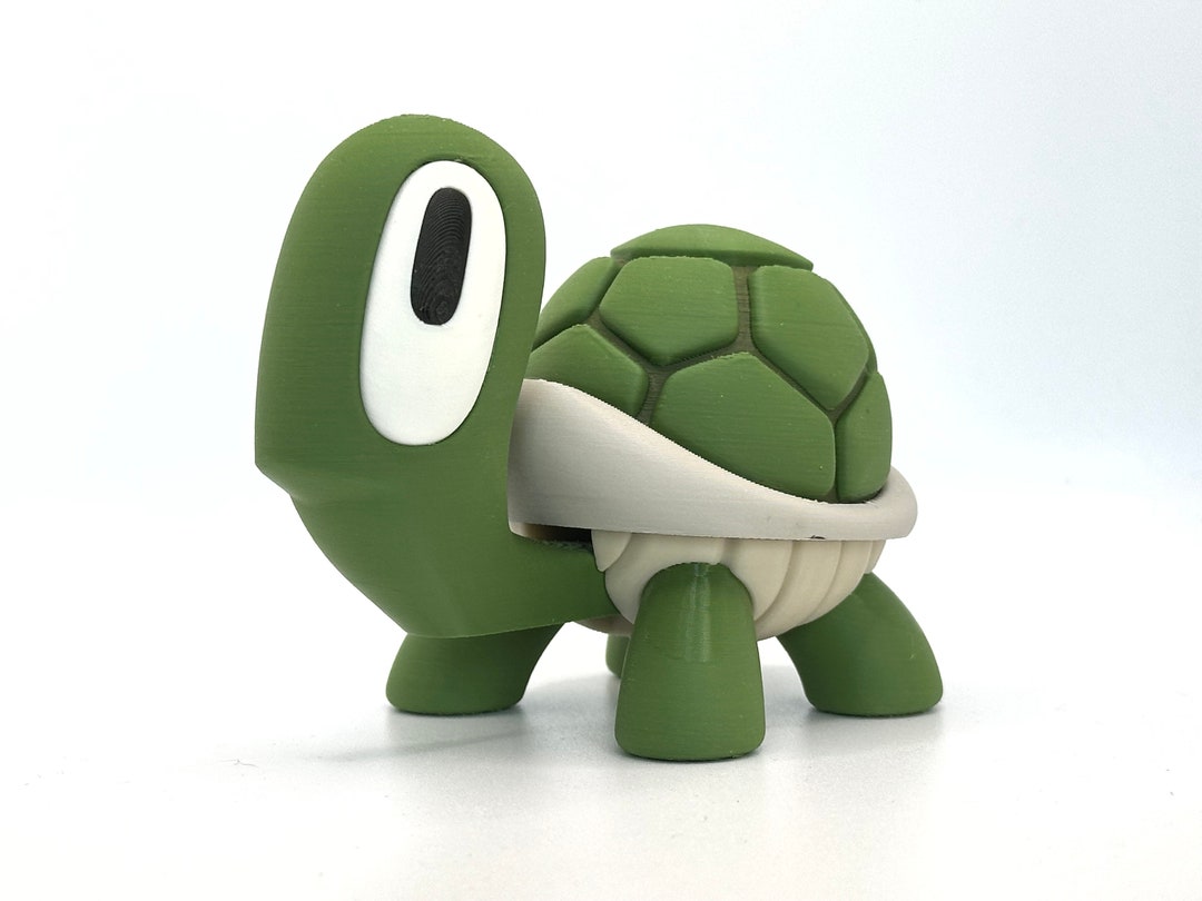 Quirky Turtle Figurine From Blob Lab: Articulating Head, Hidden Compartment & Stylish Hats ...