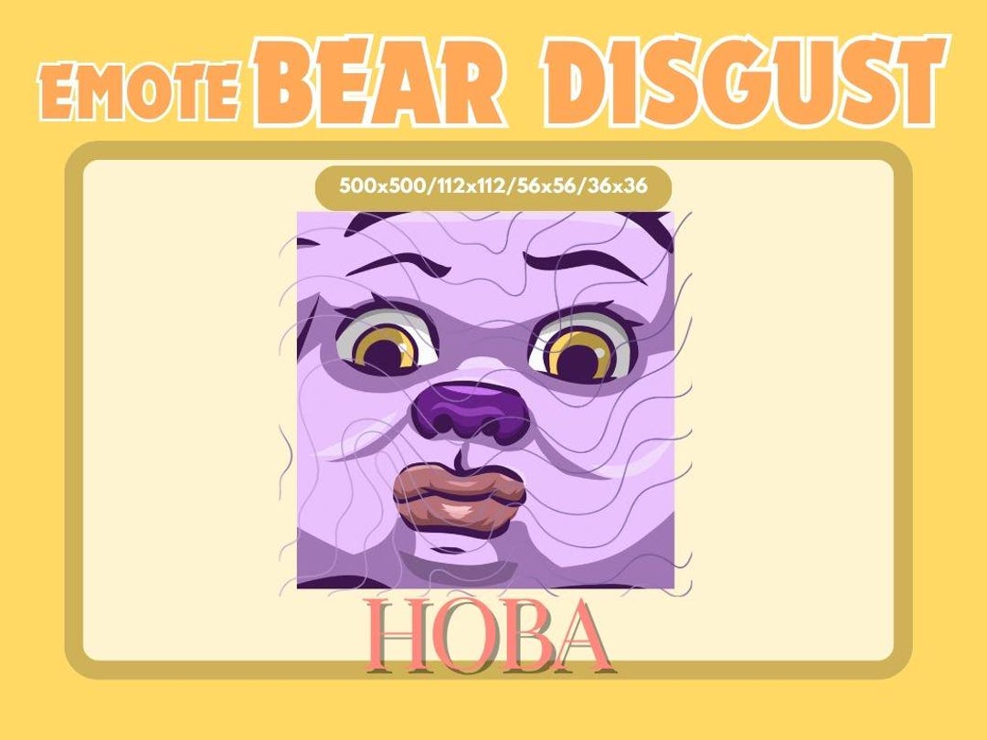 Animated BEAR DISGUST Emote for Twitch, Discord, Youtube (digital ...