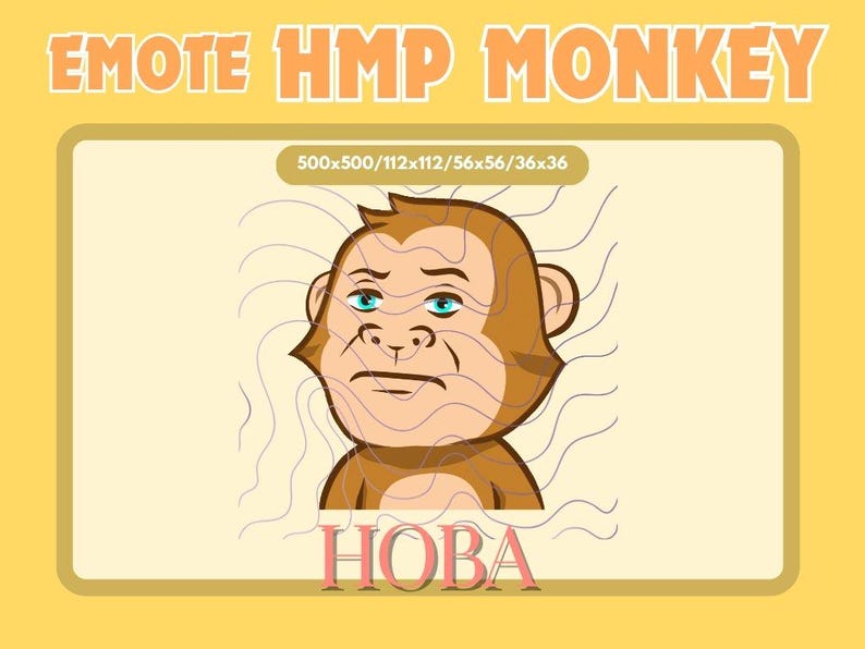 ANIMATED TWITCH HMP Monkey Emote for ( Twitch, Discord , Youtube ...