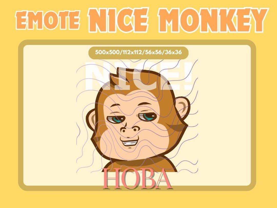ANIMATED TWITCH NICE Monkey Emote for ( Twitch, Discord , Youtube ...