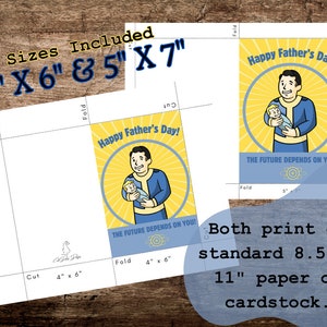 Vault-tec Fathers Day Card Printable Digital Download Fallout Father's ...