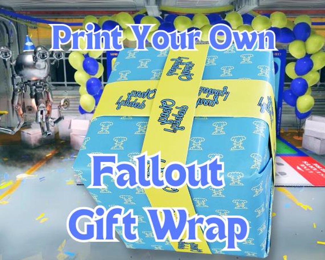 Atomic Explosion Printable Wrapping Paper Funny Printable PDF Gift Wrap ...