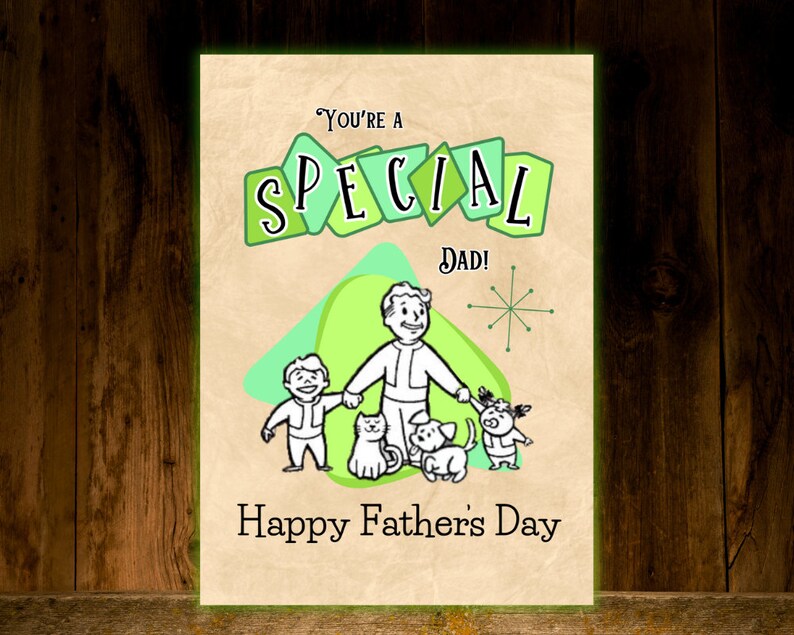Fallout Fathers Day Card Printable Digital Download Father's Day Card ...