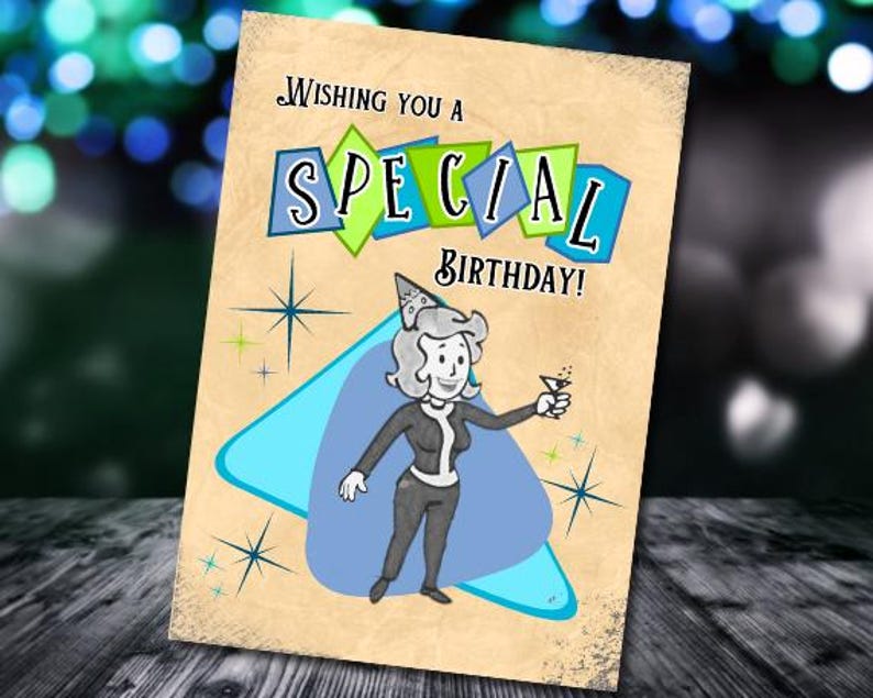 Fallout Birthday Card Printable Digital Download SPECIAL Birthday Card ...