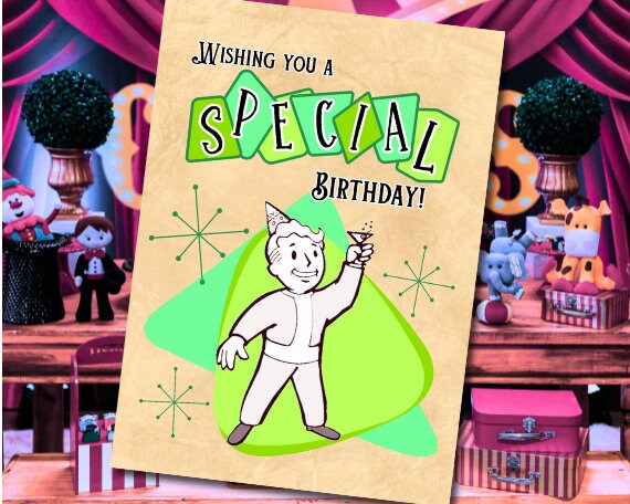 Fallout Birthday Card Printable Digital Download SPECIAL Birthday Card ...