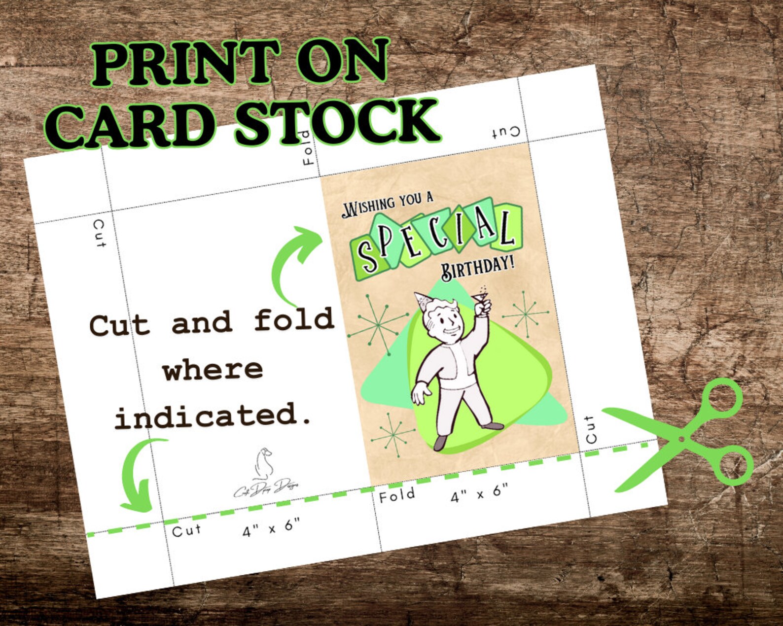 Fallout Birthday Card Printable Digital Download SPECIAL Birthday Card ...