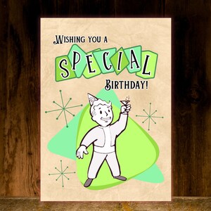 Fallout Birthday Card Printable Digital Download SPECIAL Birthday Card ...