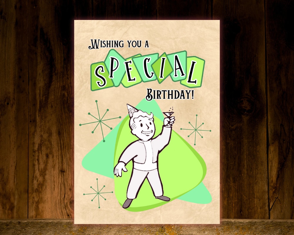 Fallout Birthday Card Printable Digital Download SPECIAL Birthday Card ...