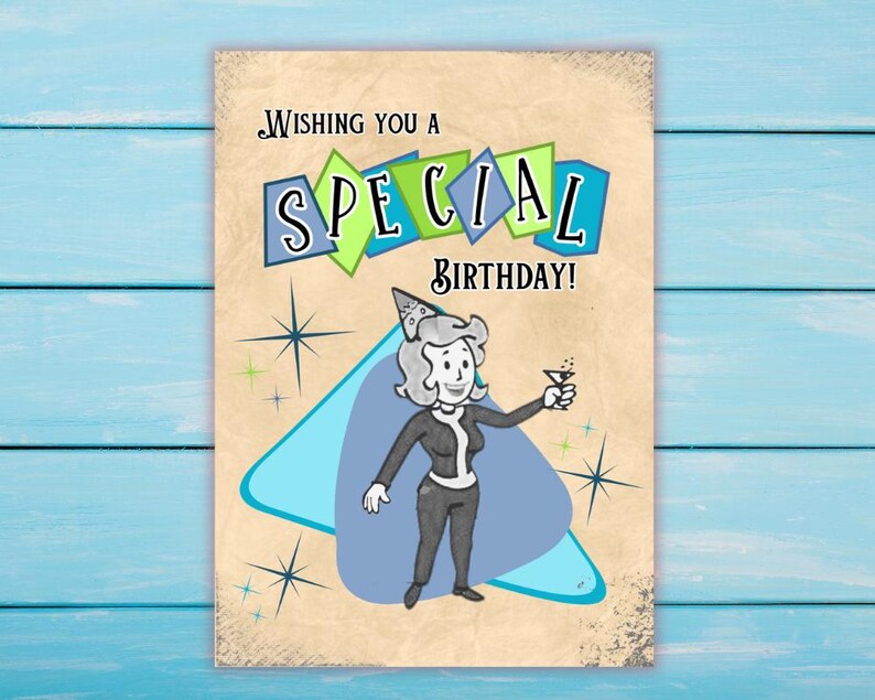 Fallout Birthday Card Printable Digital Download SPECIAL Birthday Card ...