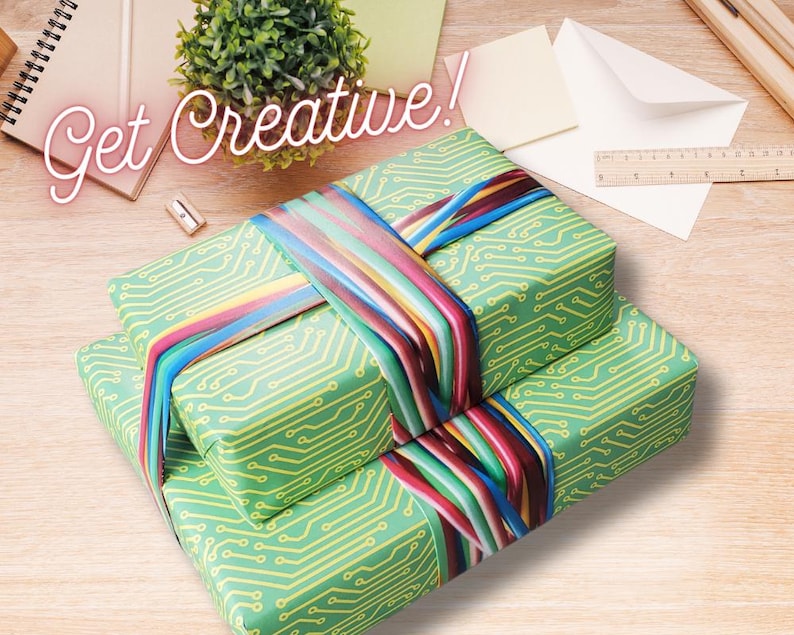 Circuit Board Printable Wrapping Paper Computer Geek Printable PDF ...