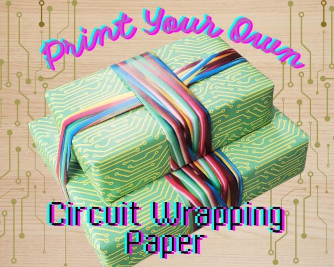 Circuit Board Printable Wrapping Paper Computer Geek Printable PDF ...