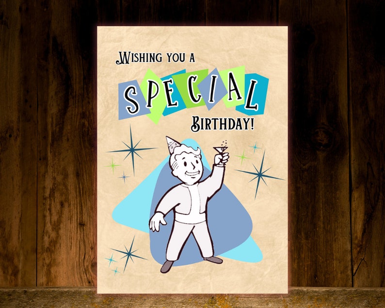 Fallout Birthday Card Printable Digital Download SPECIAL Birthday Card ...