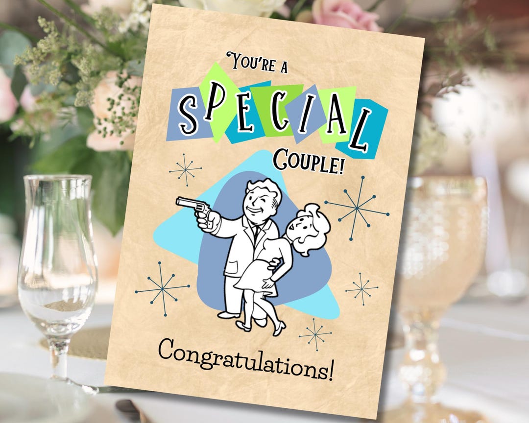 Fallout Wedding Card Printable Digital Download SPECIAL Marriage ...