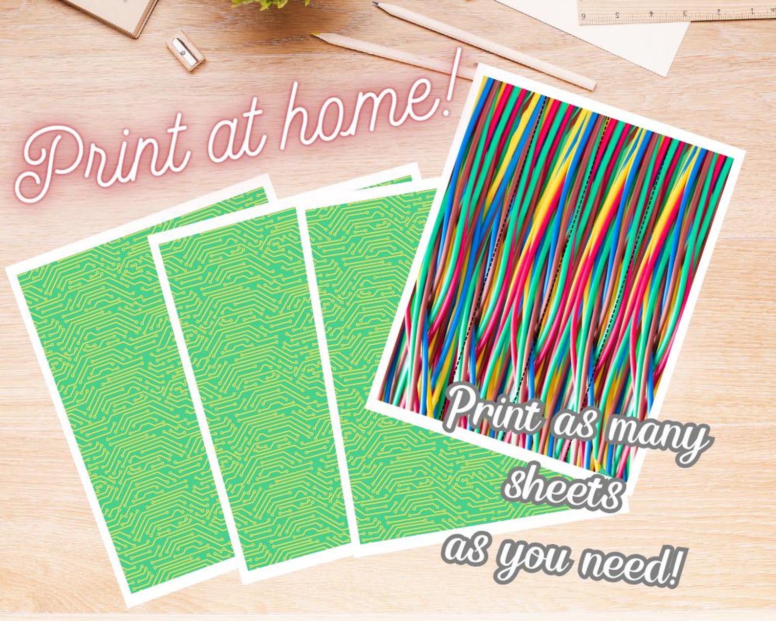 Circuit Board Printable Wrapping Paper Computer Geek Printable PDF ...