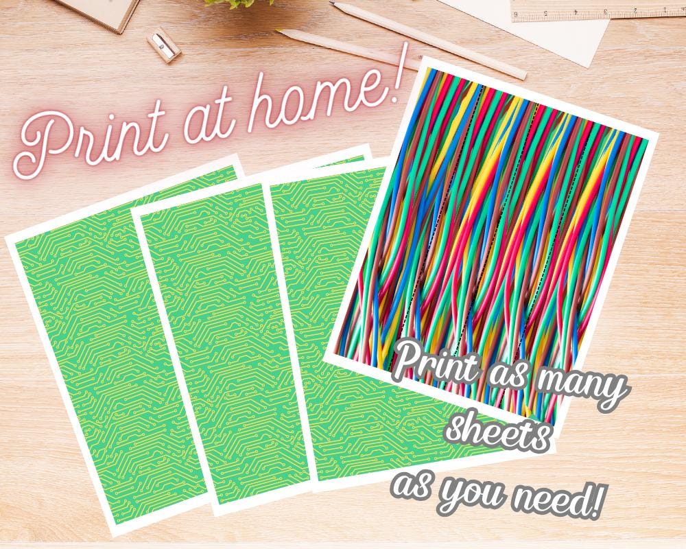 Circuit Board Printable Wrapping Paper Computer Geek Printable PDF ...