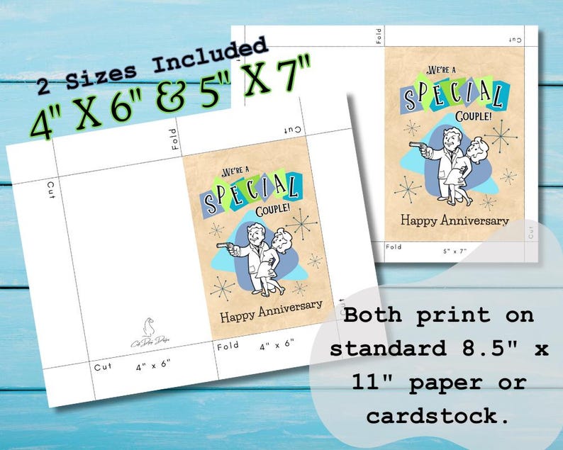 Fallout Anniversary Card Printable Digital Download SPECIAL Anniversary ...