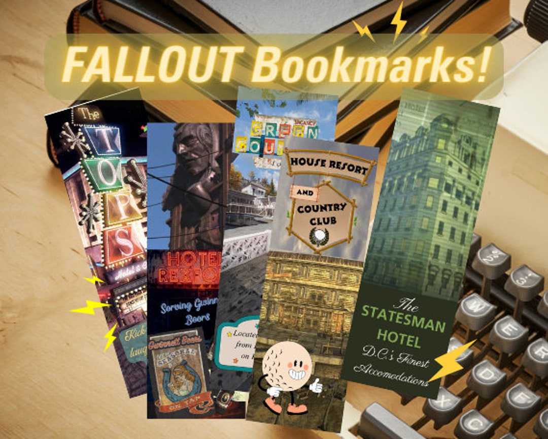 Fallout Bookmark Printable Digital Download PDF 5 2x6 Bookmarks From TV ...