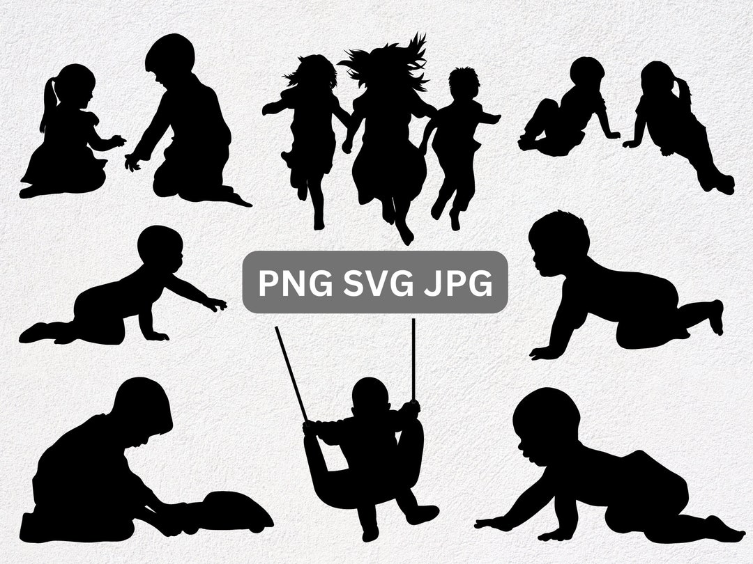 Child Svg Bundle, Child Silhouette, Children Svg, Kids Clipart, Child ...