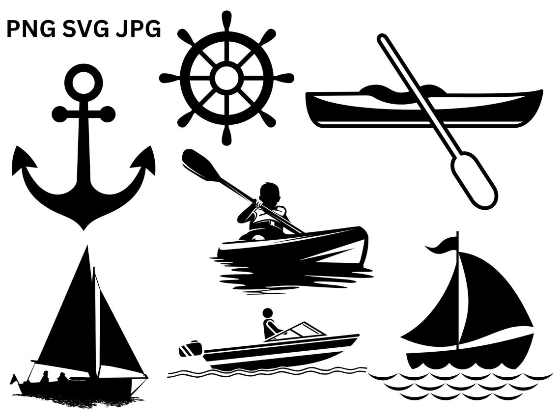 Boat SVG Bundle , Sailboat Svg , Ship Svg , Speedboat Svg , Cruise Ship ...