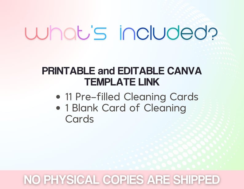 12 Cleaning Cards - Room by Room | Cleaning Cards Printable | ADHD ...