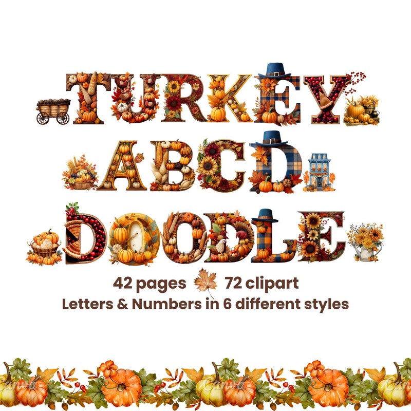 Numbers Clip Art - Etsy