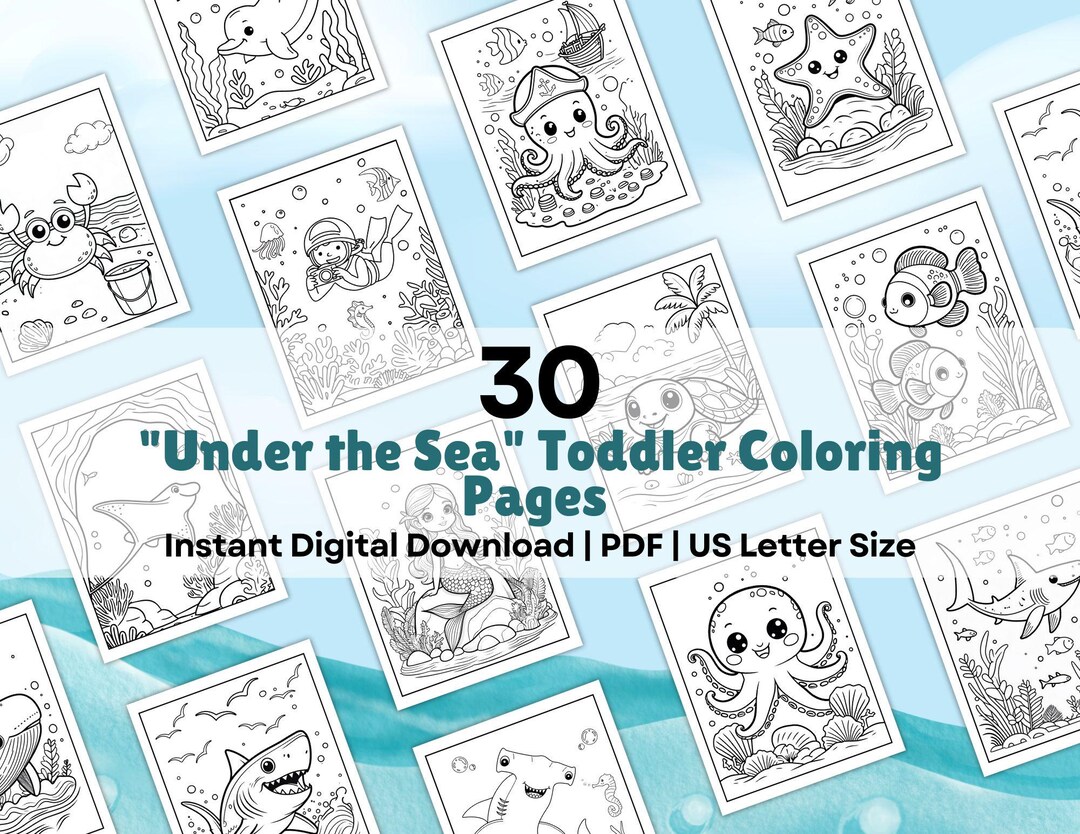 Under the Sea Toddler Coloring Pages | 30 Coloring Pages | Under the ...