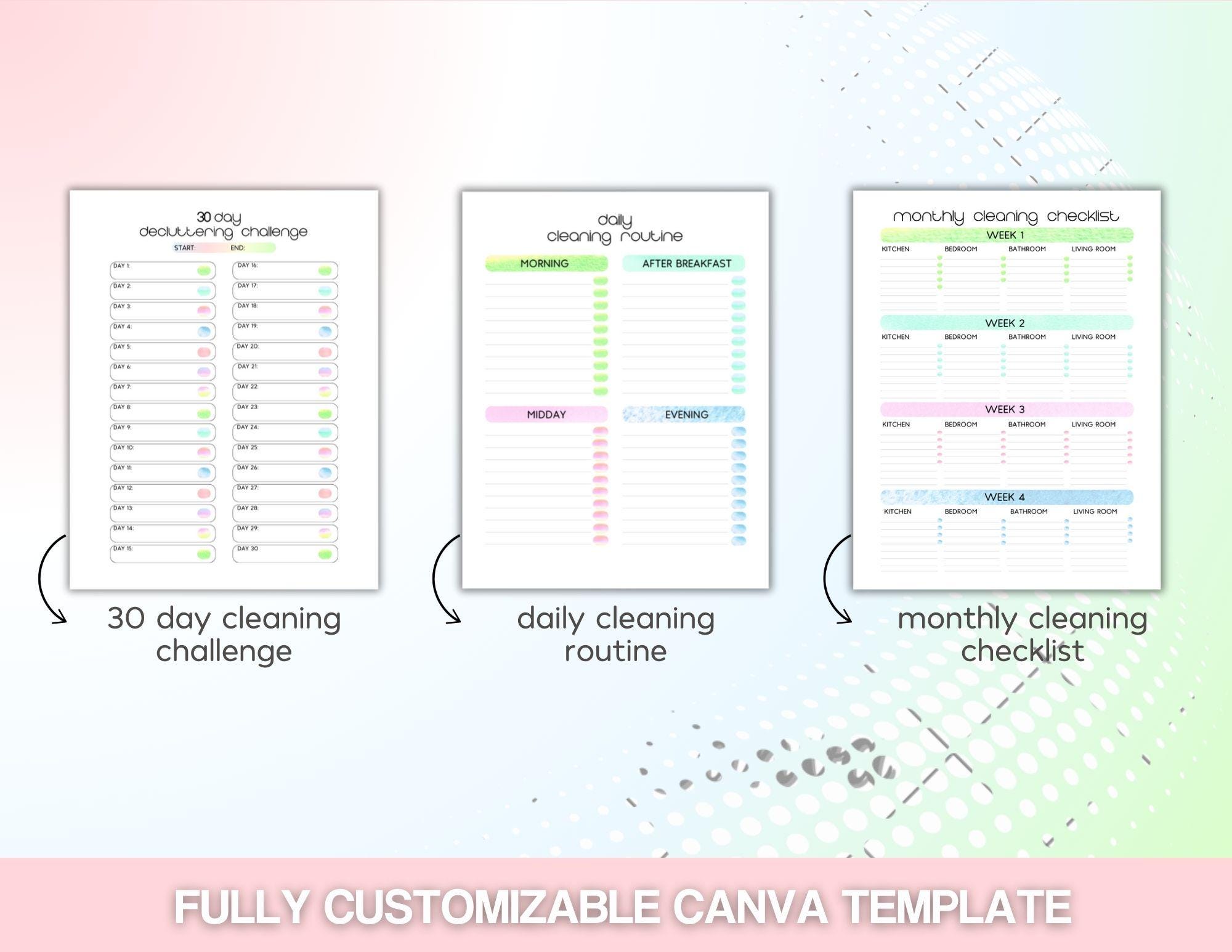 Massive 19 Printables Cleaning Bundle | ADHD Friendly Home Cleaning ...