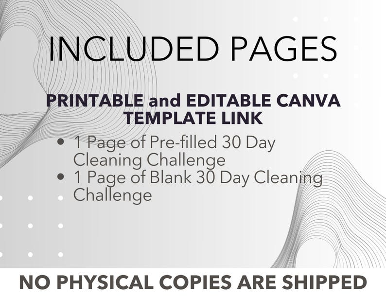 30 Day Cleaning Challenge | Printable Cleaning Schedule | Home Cleaning ...