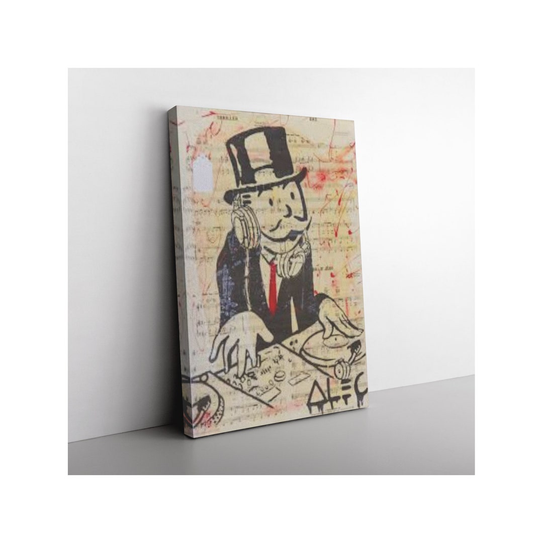 DJ Alec Monopoly Graffiti Monopoly Canvas Monopoly Wall Art Monopoly ...
