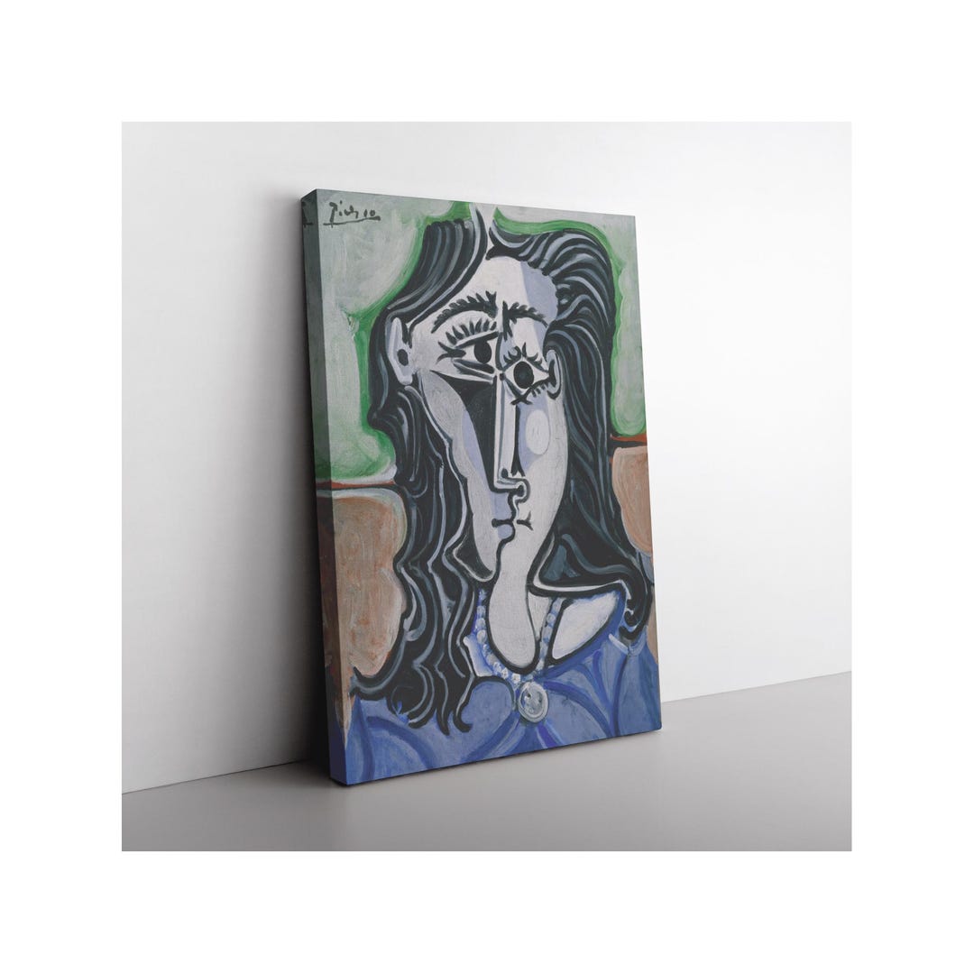 Pablo Picasso Two Faces Blue Canvas Art Modern Wall Decor Real Graffiti ...