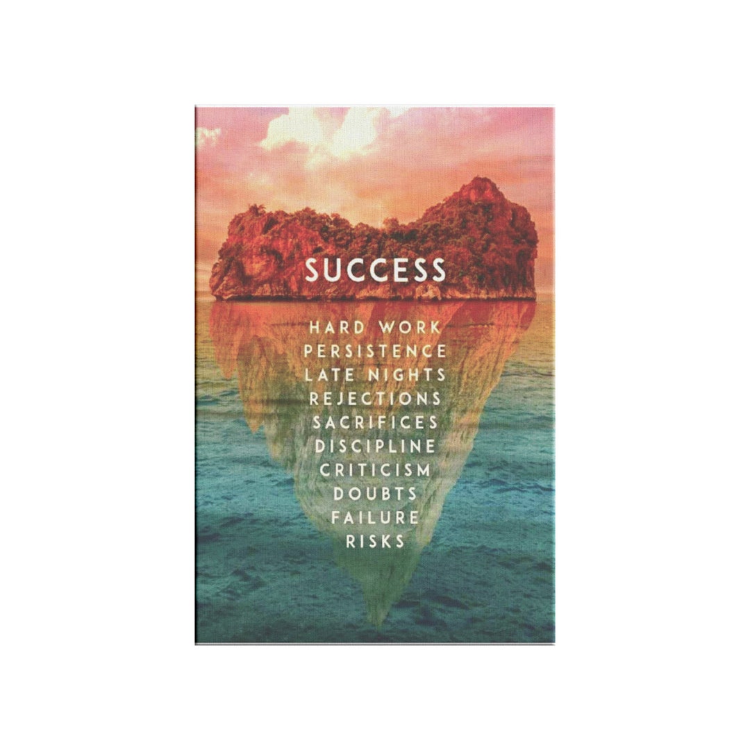 Iceberg Success Island Motivational Canvas Wall Art Motivational ...