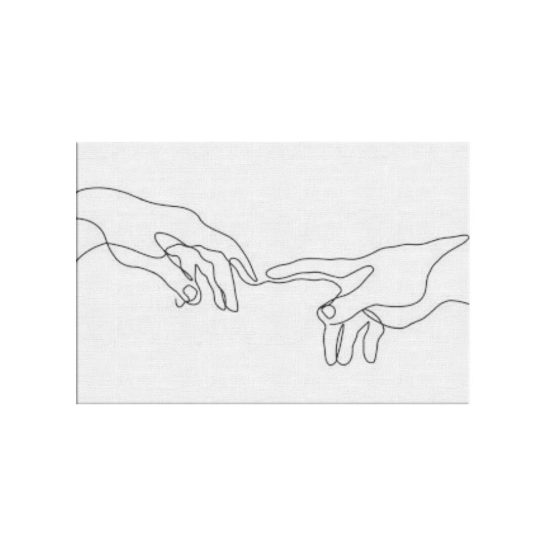 Picasso Line Art Hands of God Canvas Art Motivational Paintings Popular ...