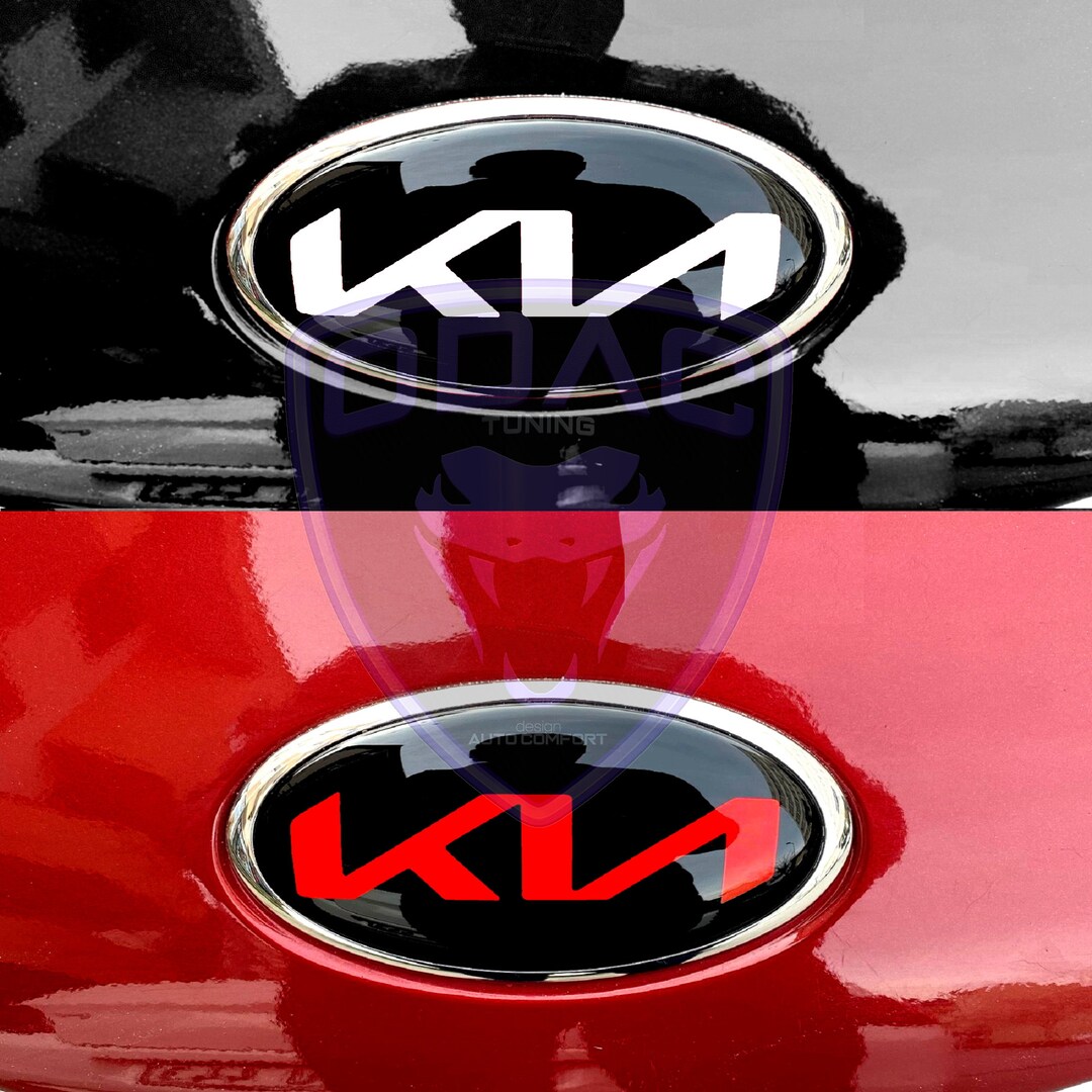 New Style 3D KIA Emblem, Self-adhesive Easy Apply Hood, Trunk, Steering ...