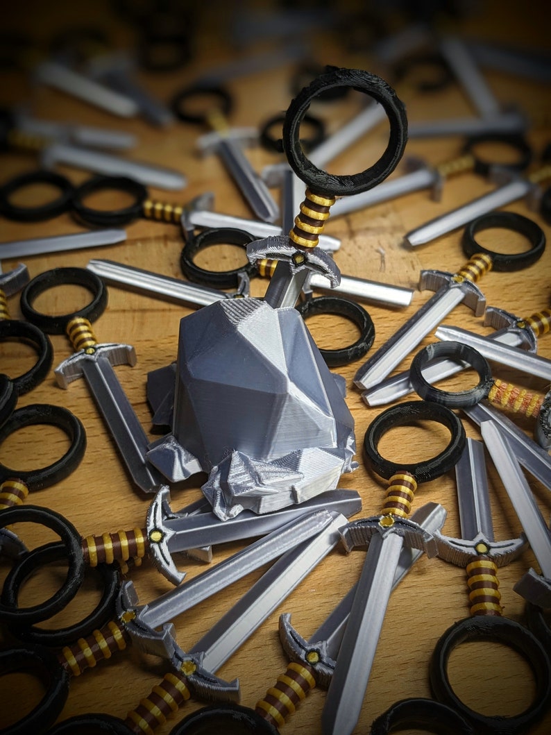 3D Printed Key Chain Sword - Etsy
