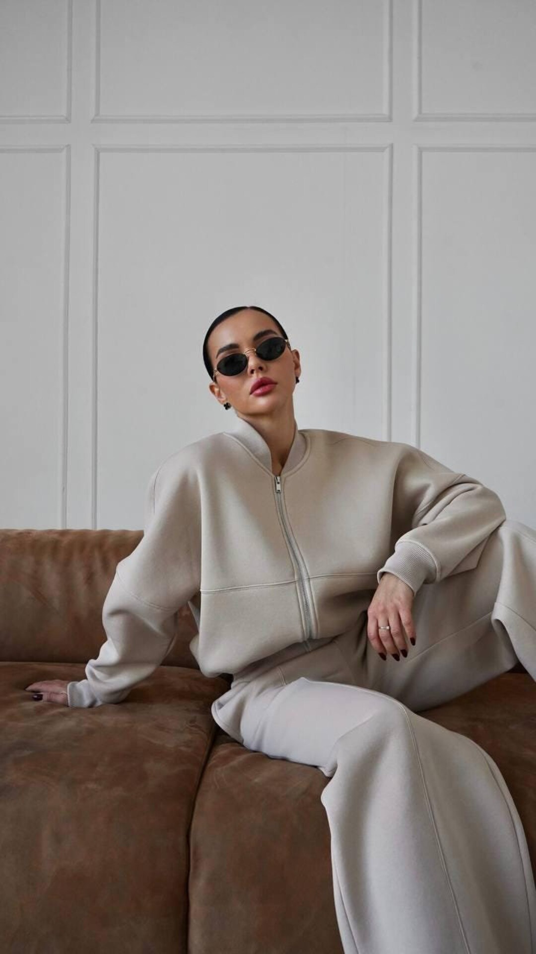 Zara-inspired Cotton Fleece Tracksuit Cozy Ukrainian-made Two-piece Set ...
