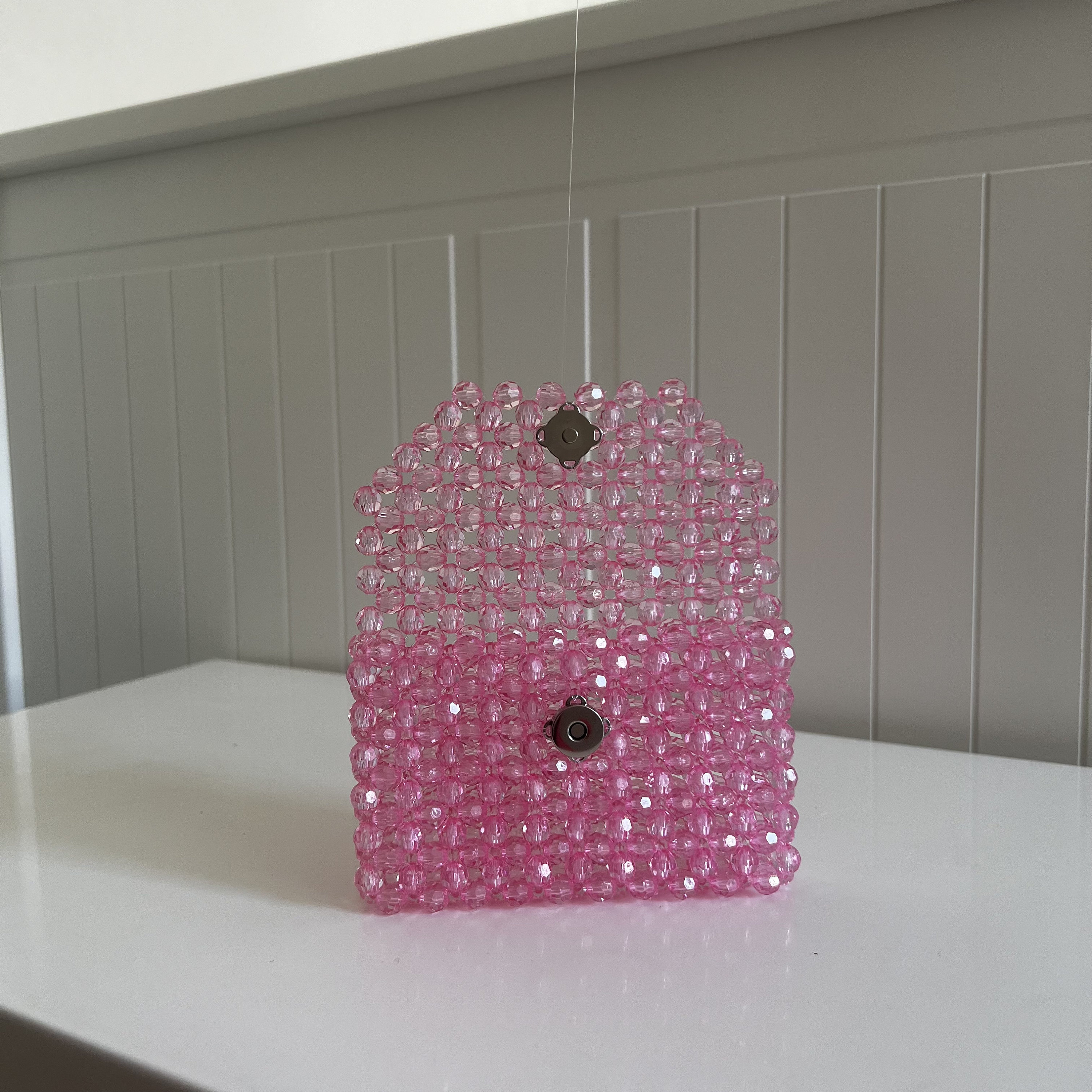 Yellow Beaded Cardholder, Beaded Wallet, Orange Bead Wallet, Pink Bead ...