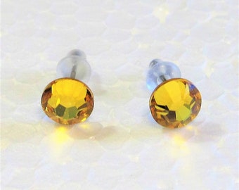 Tangerine Post Style Earrings 7mm Hypo Allergenic Nickel Free - Etsy