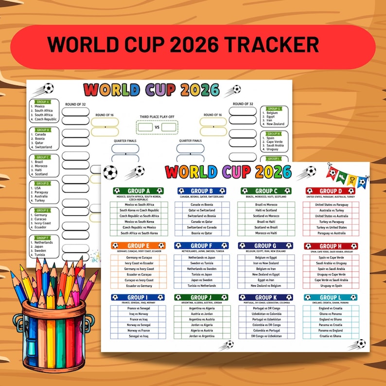 World Cup 2026 Tracker Bracket, Kids Soccer Tournament Activity ...