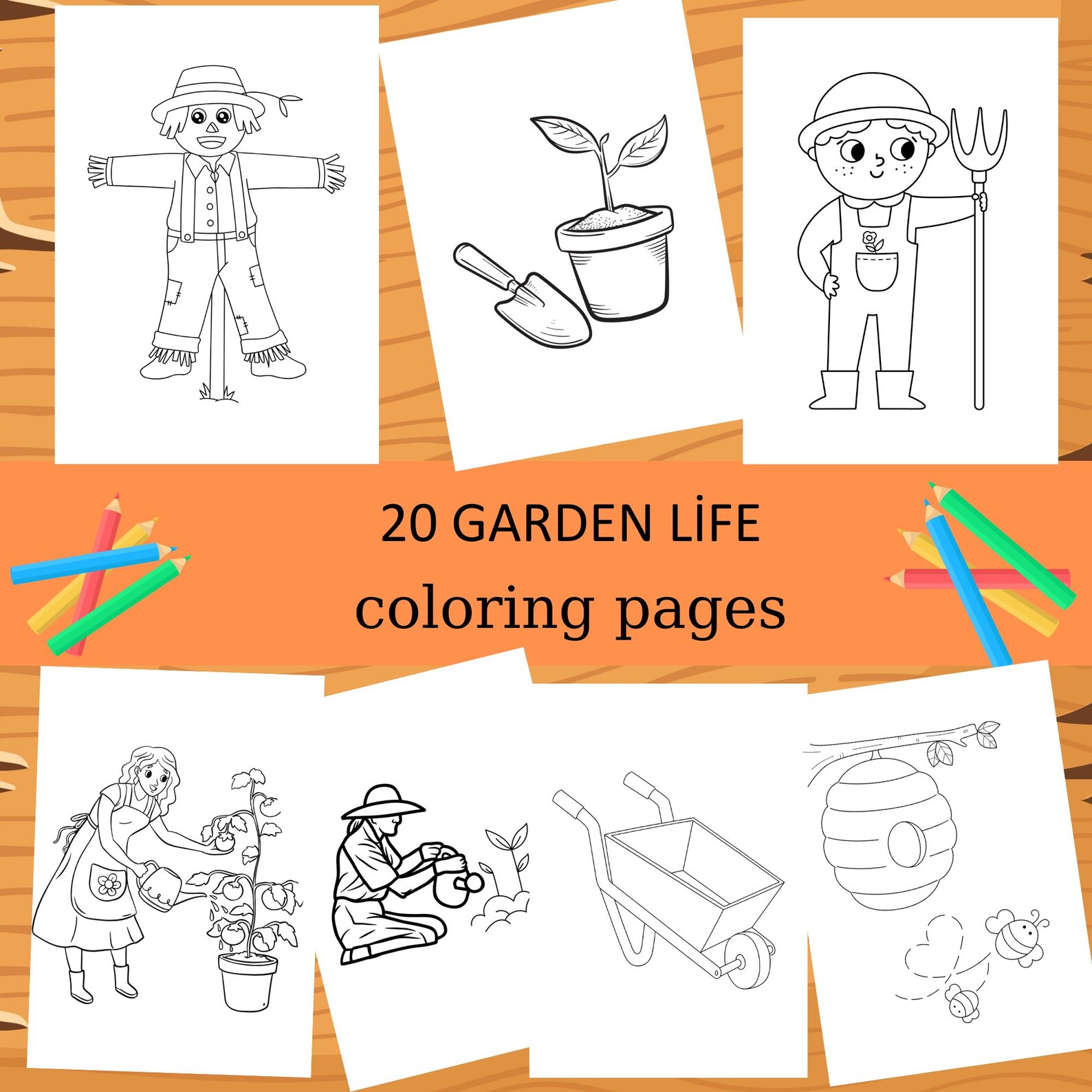 20 Coloring Pages for Kids, Preschoolers, Simple Coloring Pages ...