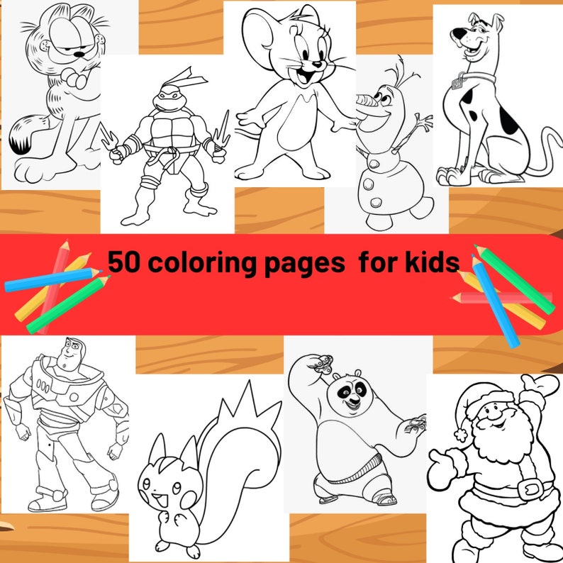 50 Coloring Pages for Kids, Preschoolers, Simple Coloring Pages ...