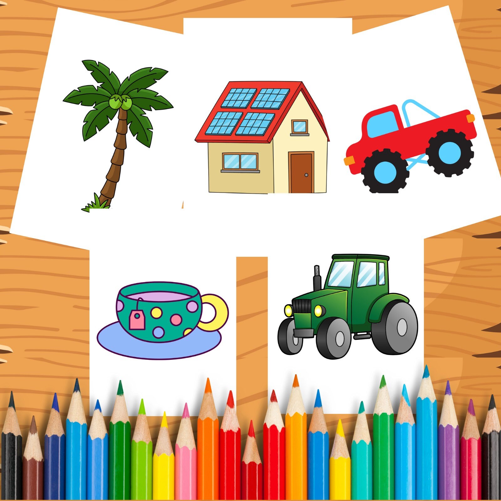 200 Coloring Pages for Kids, Preschoolers, Simple Coloring Pages ...