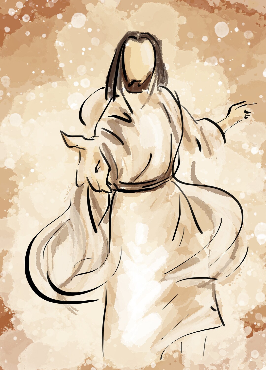 Stylized Jesus - Etsy