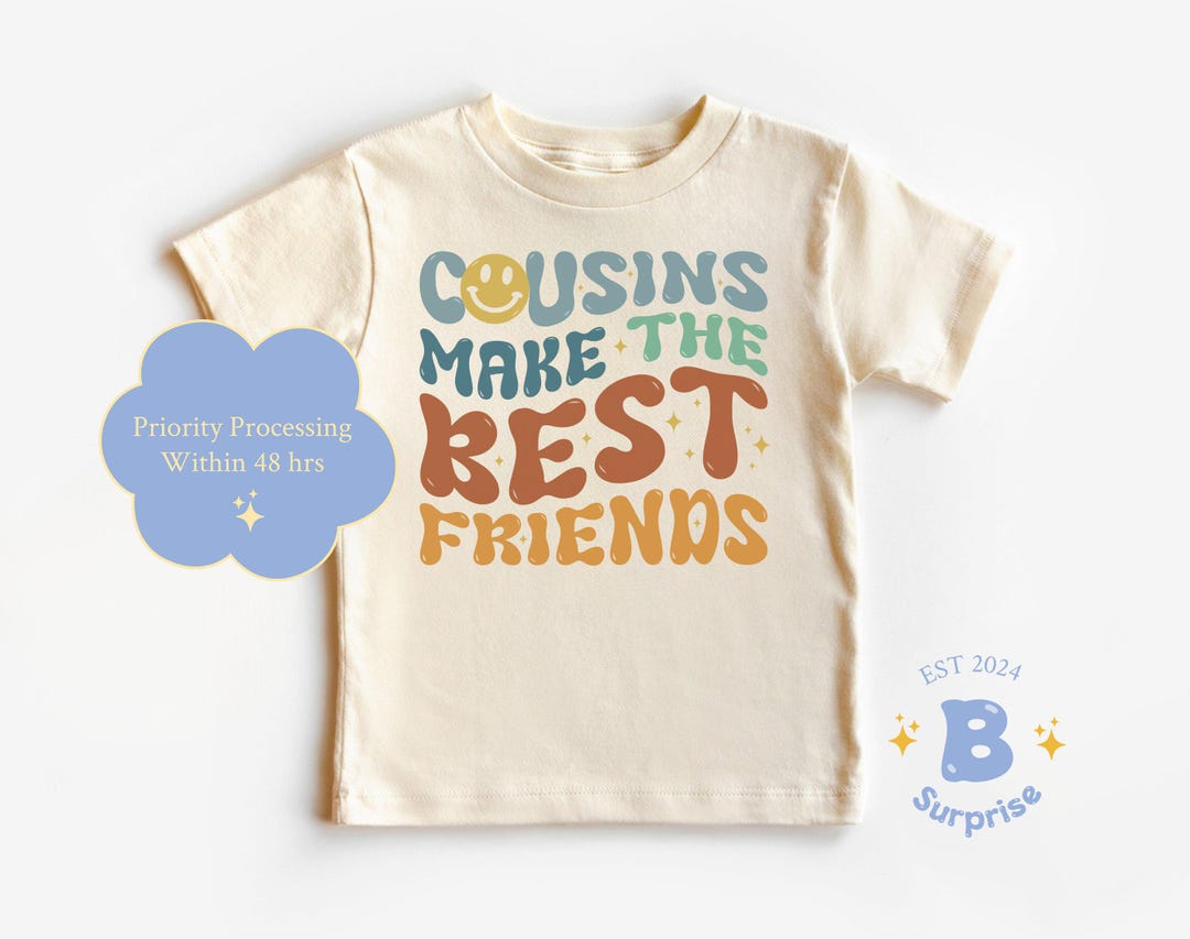 Cousins Make the Best Friends Boy Shirt Retro Cousin Theme Toddler Tee ...