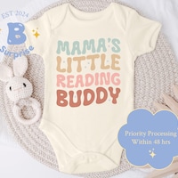 Future Bookworm Baby Onesie®, Tiny Bookworm Retro Baby Onesie®, Book ...