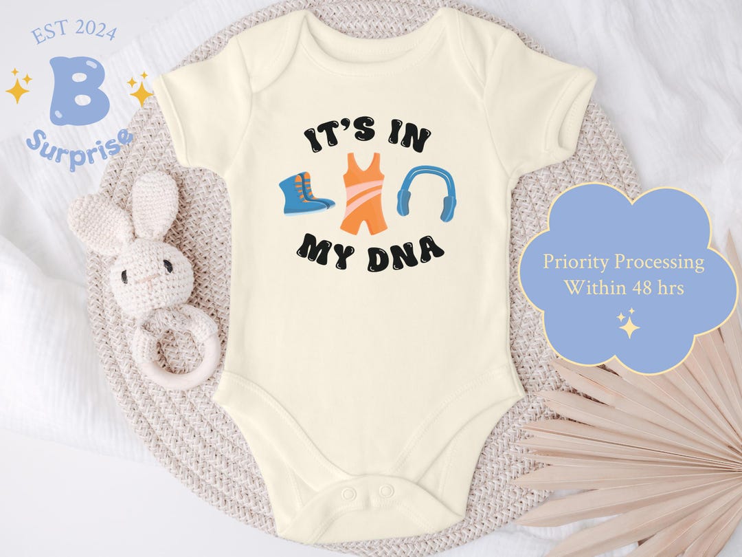 It's in My DNA Onesie® - Wrestling Theme - Toddler Wrestler Shirt or ...