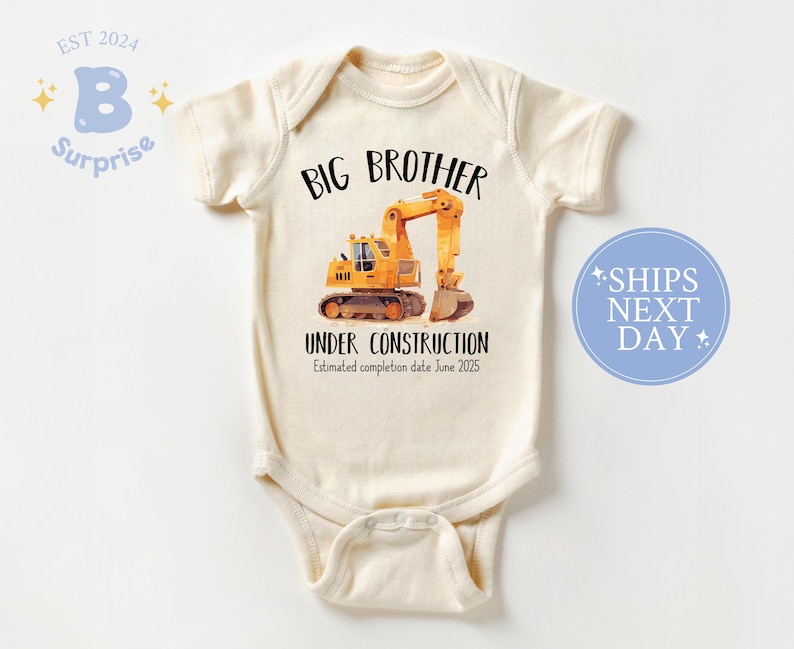 Big Brother Under Construction Sweatshirt - Boys Construction Sibling ...