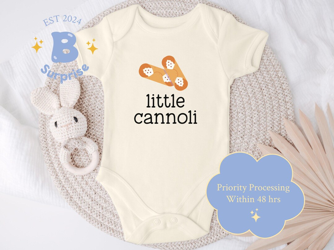 Little Cannoli Baby Onesie® - Cute Foodie Baby Bodysuit - Italian ...