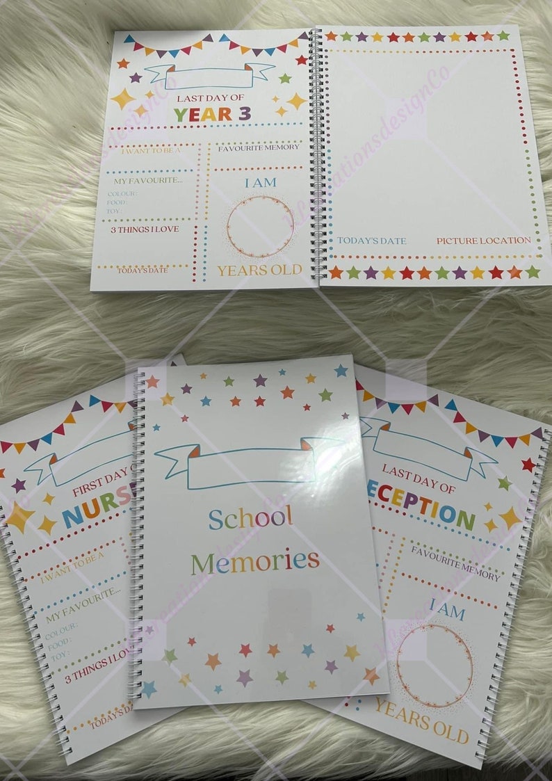 School Memories Book DIGITAL Download Nursery - Years 6 Multi Coloured ...