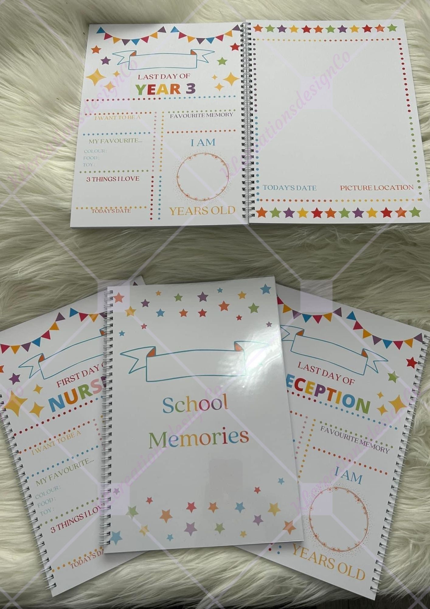 School Memories Book DIGITAL Download Nursery - Years 6 Multi Coloured ...